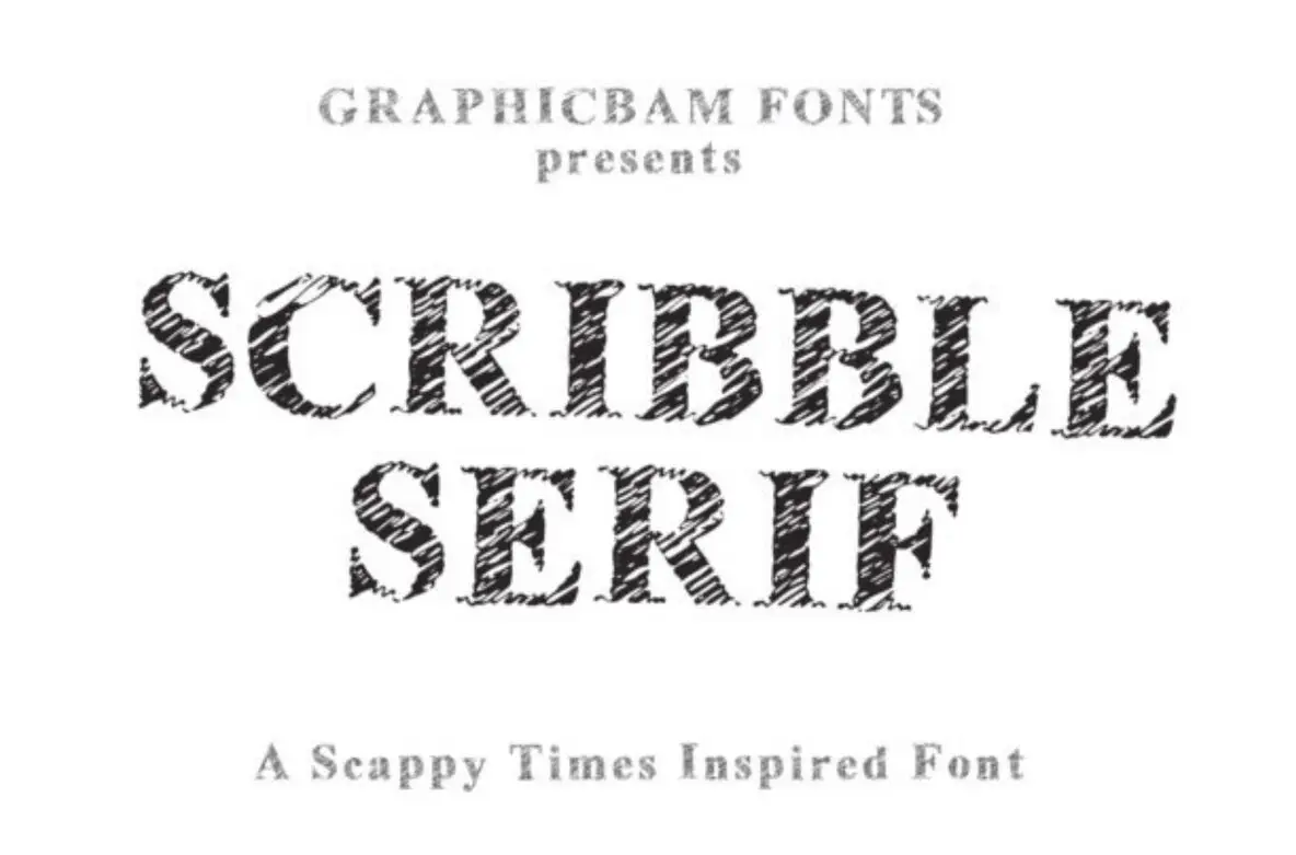 Scribble Serif Font - YouWorkForThem