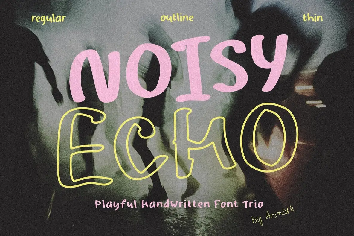 Noisy Echo Font - YouWorkForThem