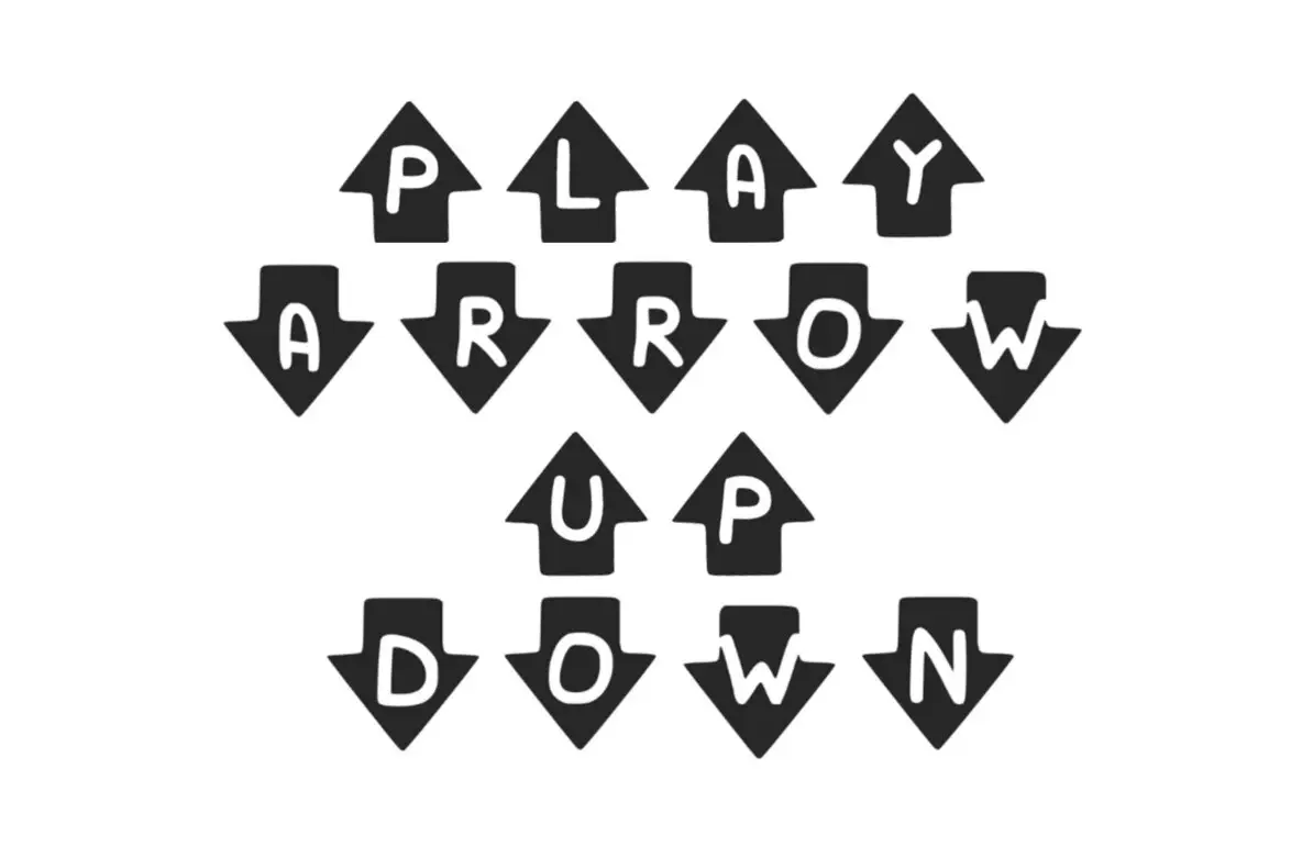 Play Arrows Font - YouWorkForThem