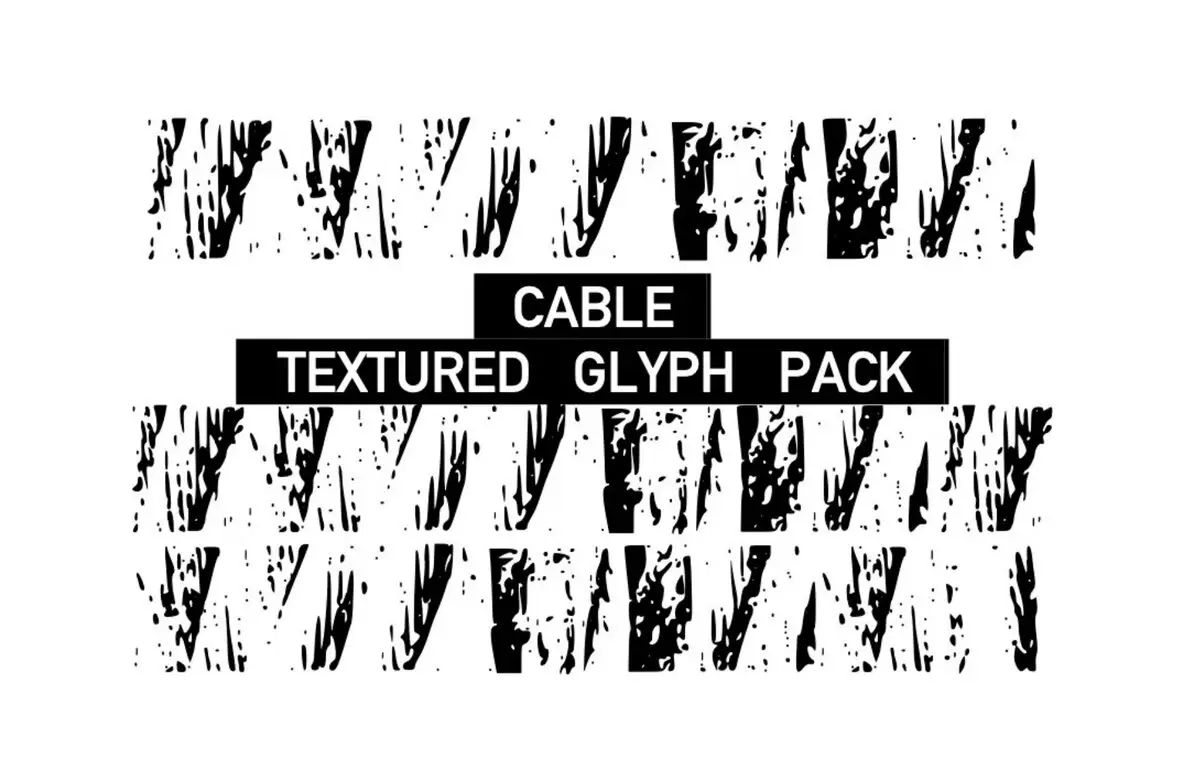 Texture Cable Font - YouWorkForThem