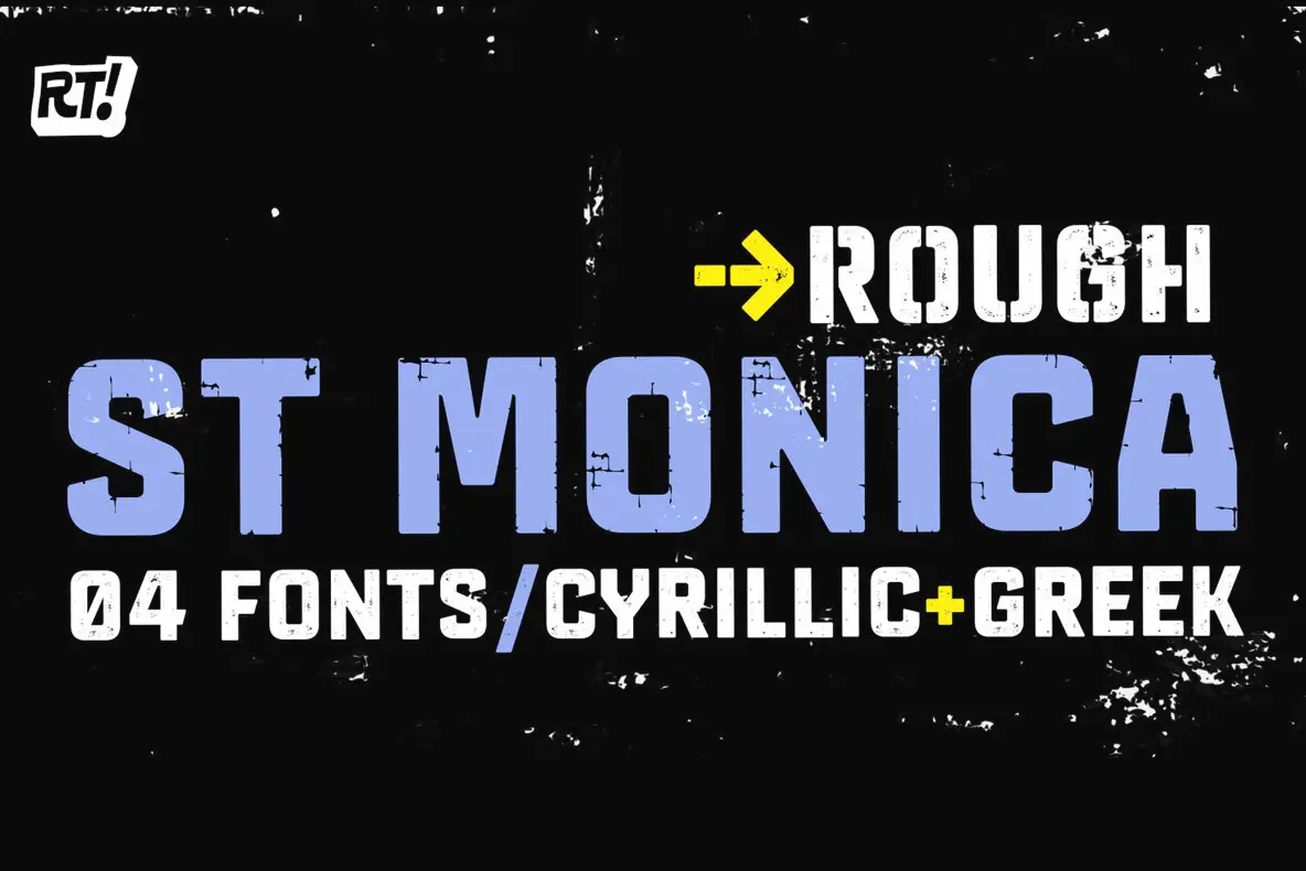 St Monica Rough Font - YouWorkForThem