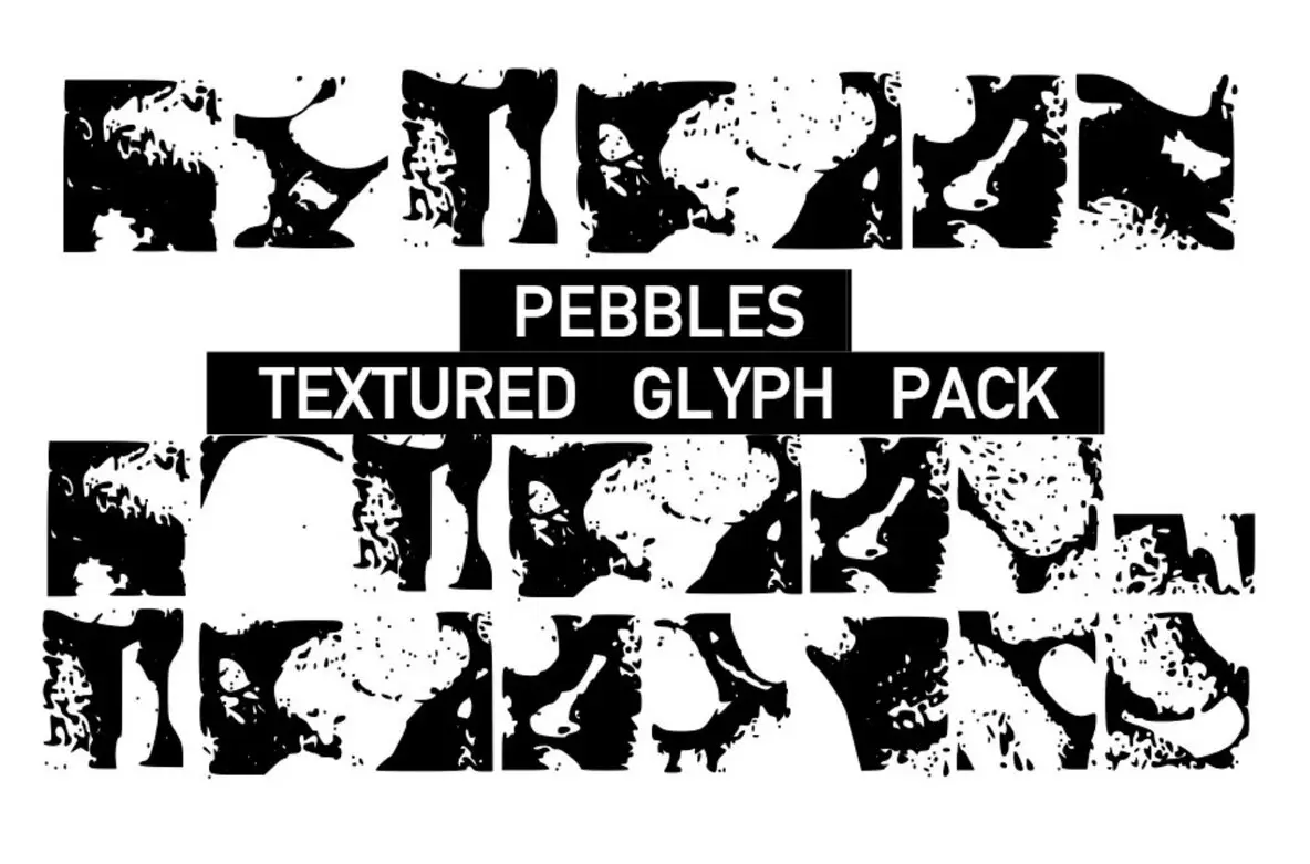 Texture Pebbles Font - YouWorkForThem