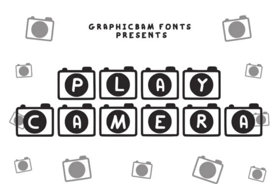 Play Camera Font - YouWorkForThem