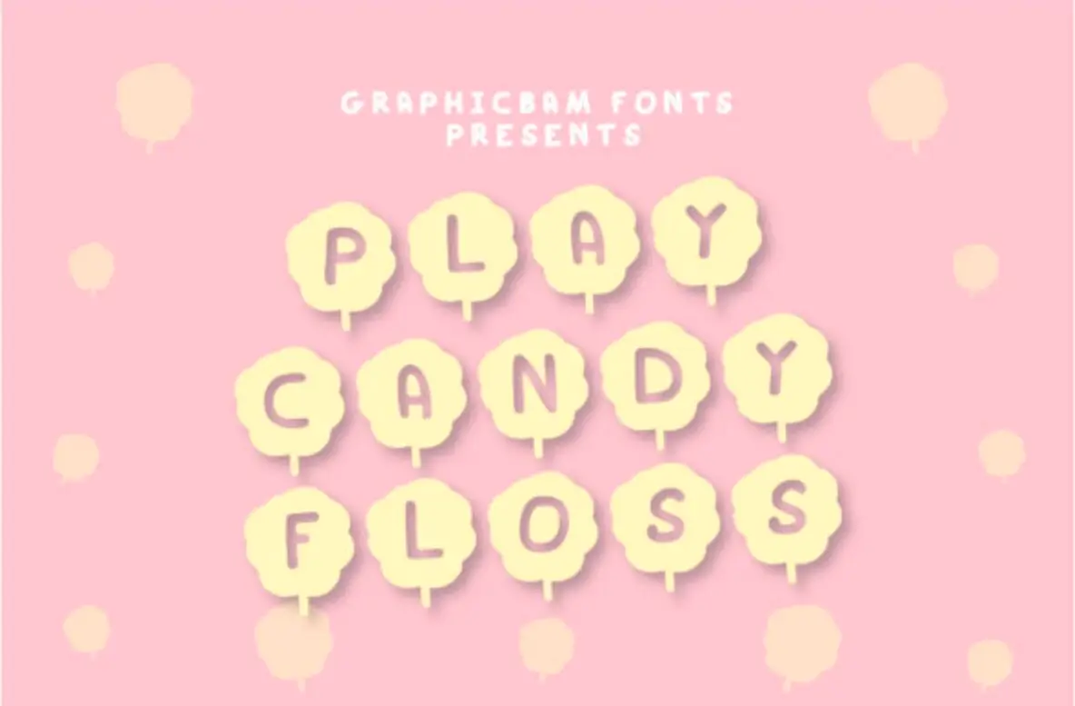 Play Candy Floss Font - YouWorkForThem