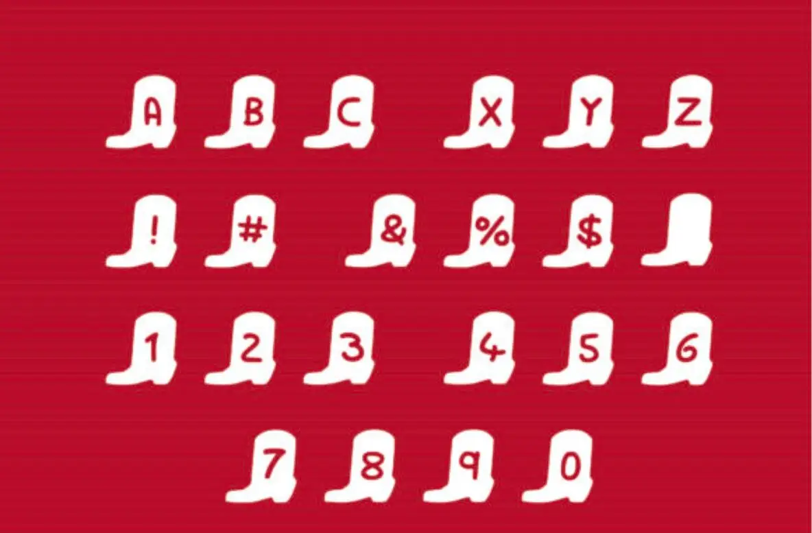 Play Cowboy Boot Font - FontPath