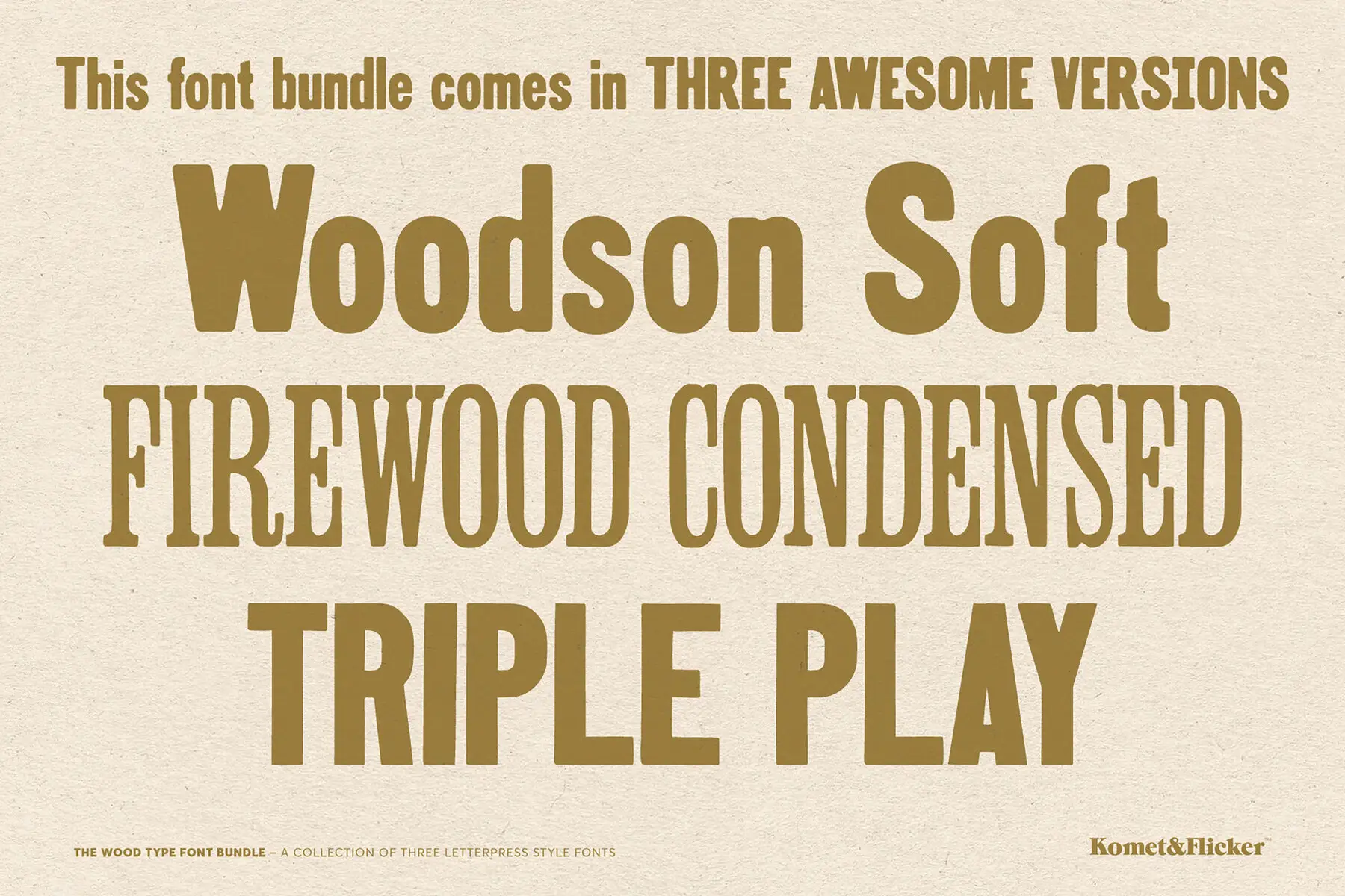 The Wood Type Bundle Font - YouWorkForThem
