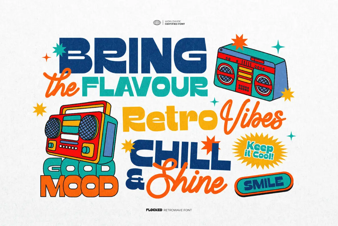 Flocked Font - YouWorkForThem