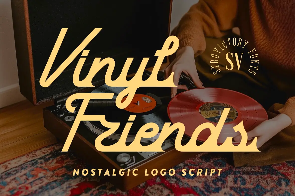 Vinyl Friends Font - YouWorkForThem