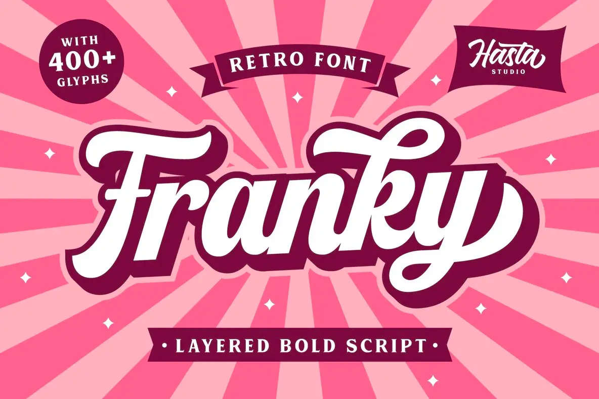 Franky Retro Font - YouWorkForThem