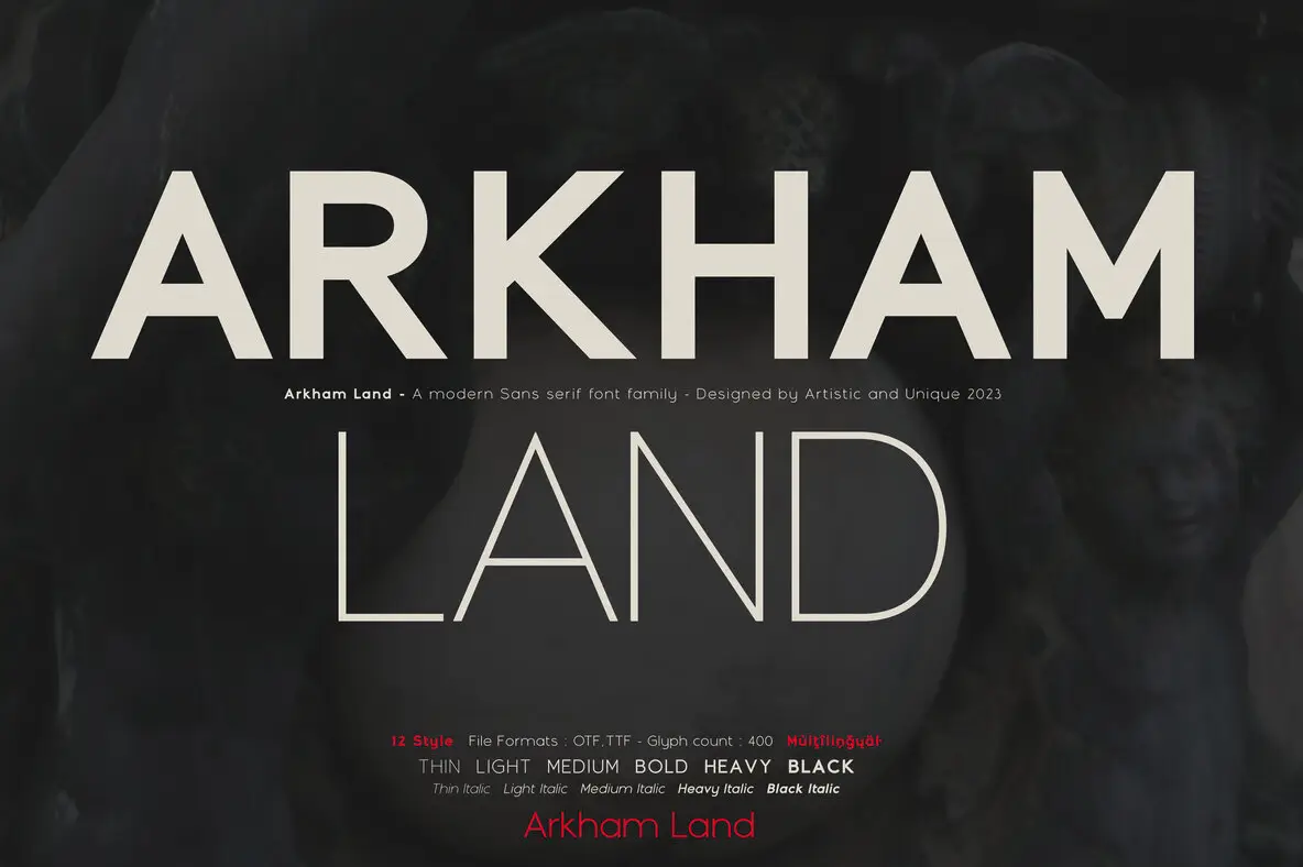 Arkham Land Font - YouWorkForThem