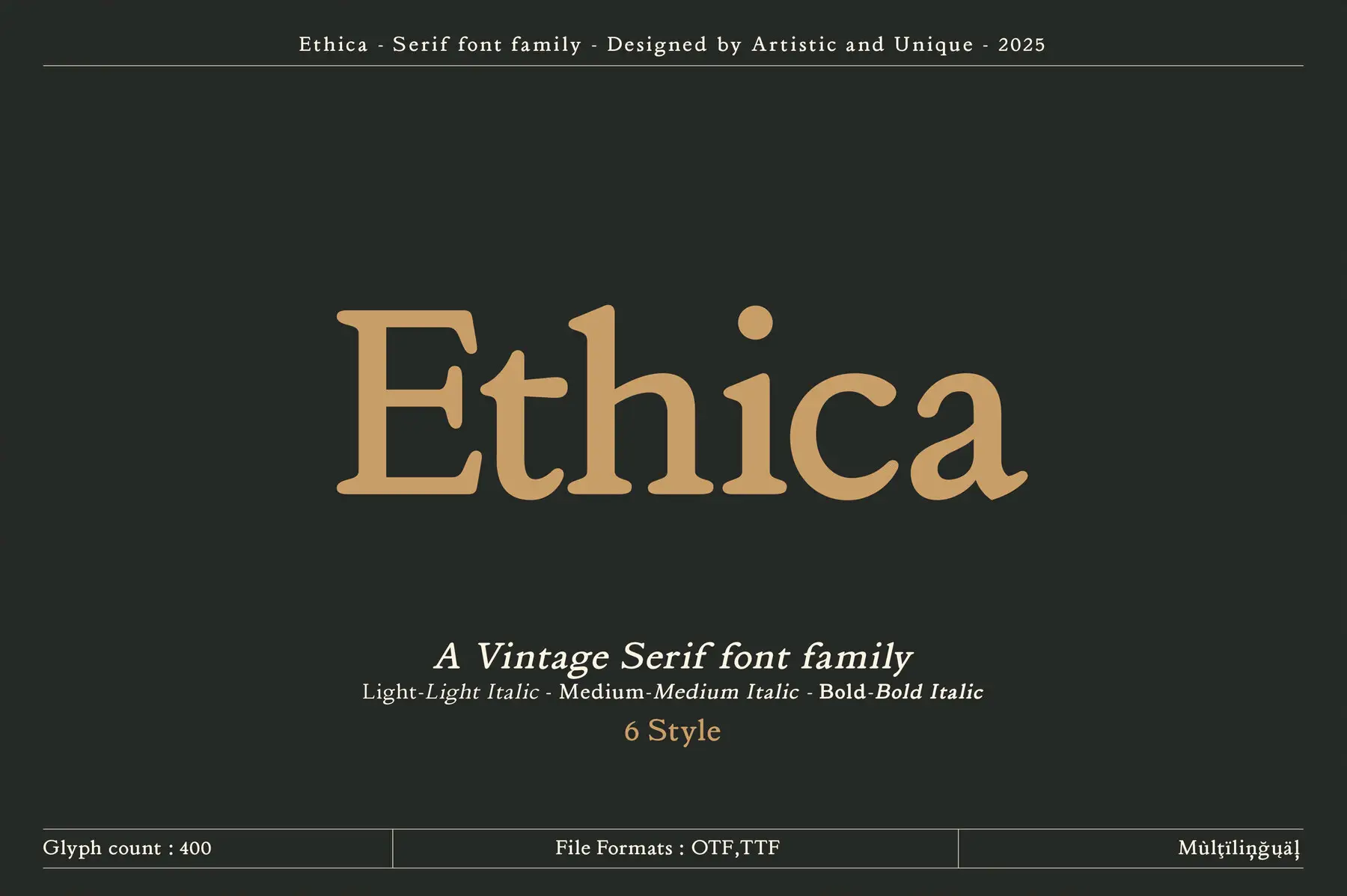 Ethica Font - YouWorkForThem