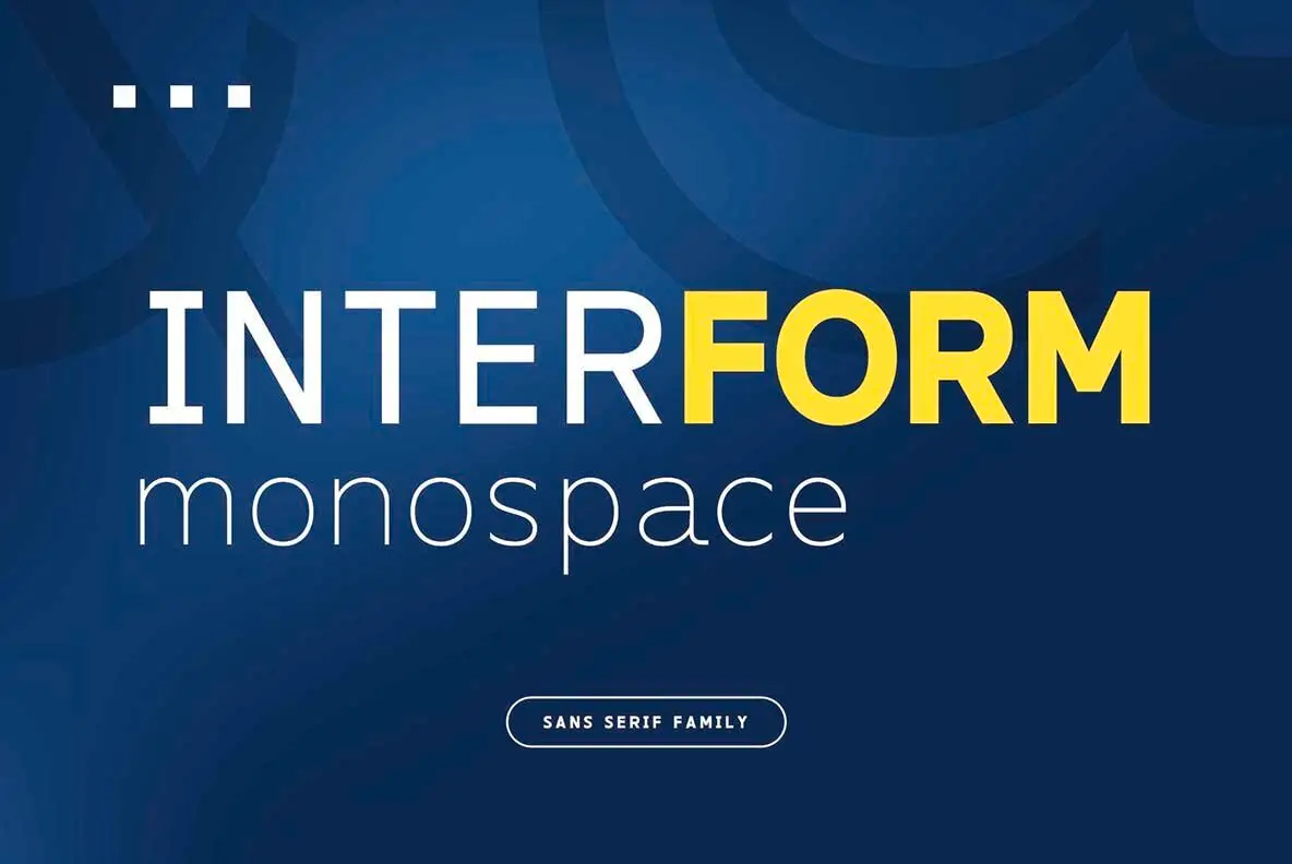 Interform Font - YouWorkForThem