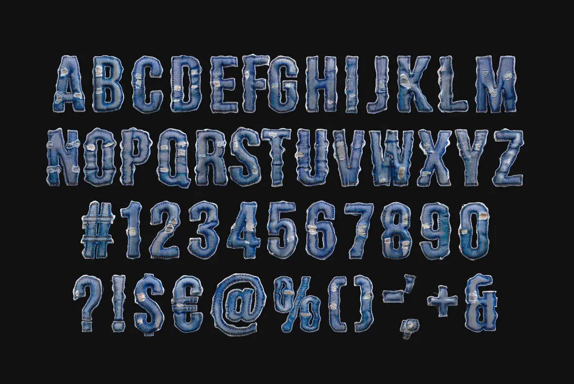 Denim Drip Font - YouWorkForThem