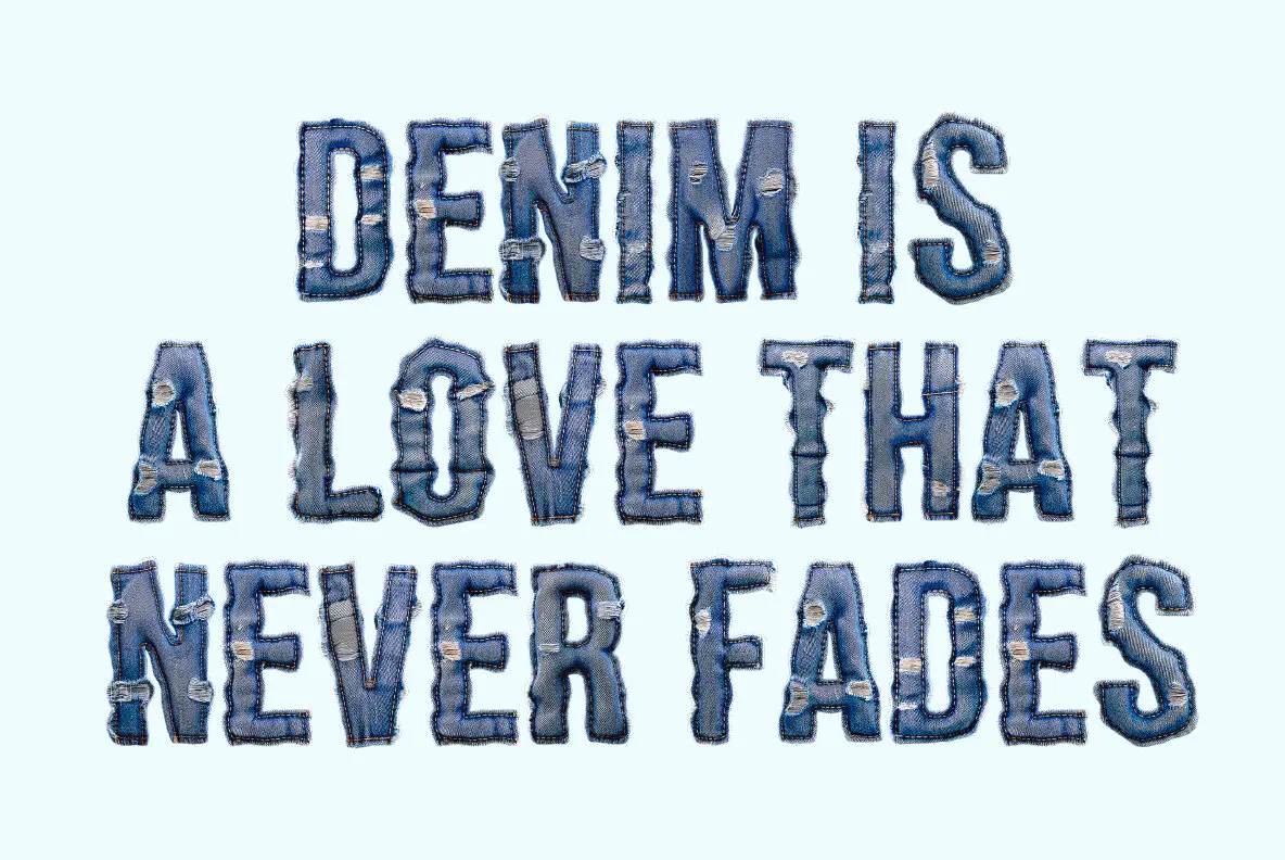 Denim Drip Font - YouWorkForThem