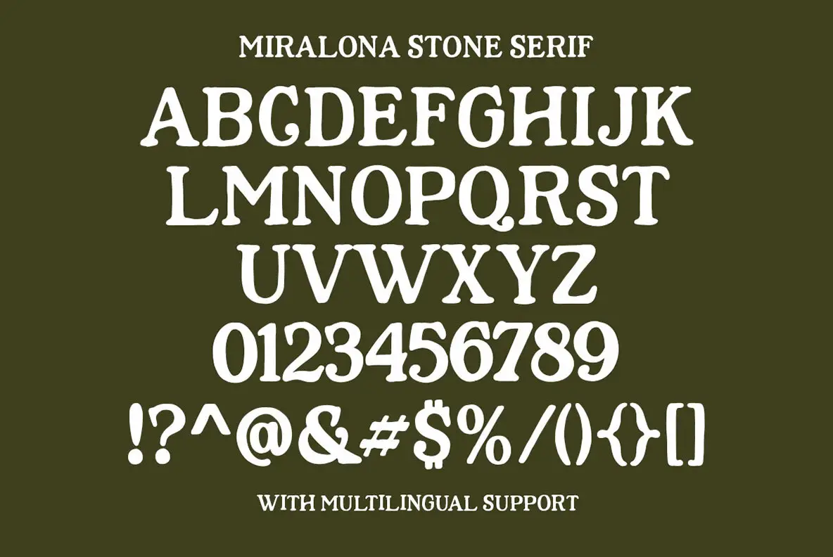 Miralona Stone Font - FontPath