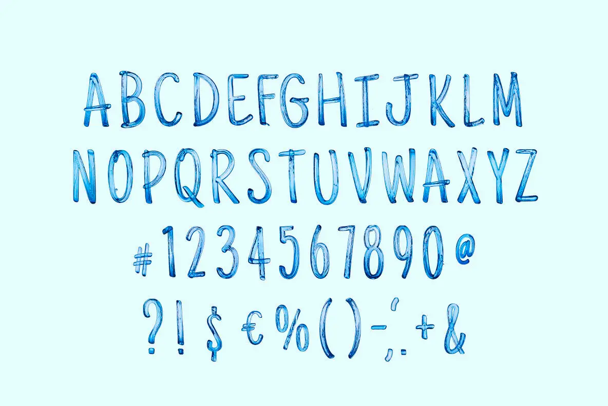Light Water SVG Font - FontPath
