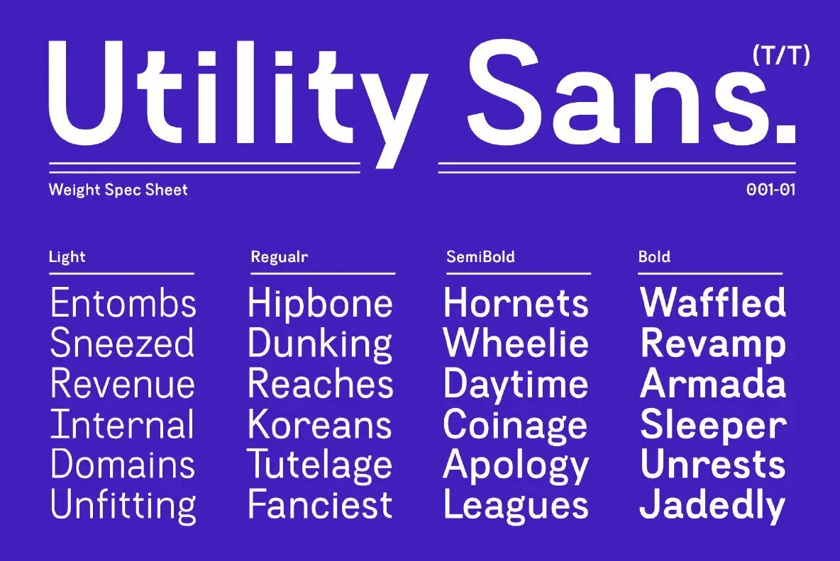 Utility Sans Font - YouWorkForThem