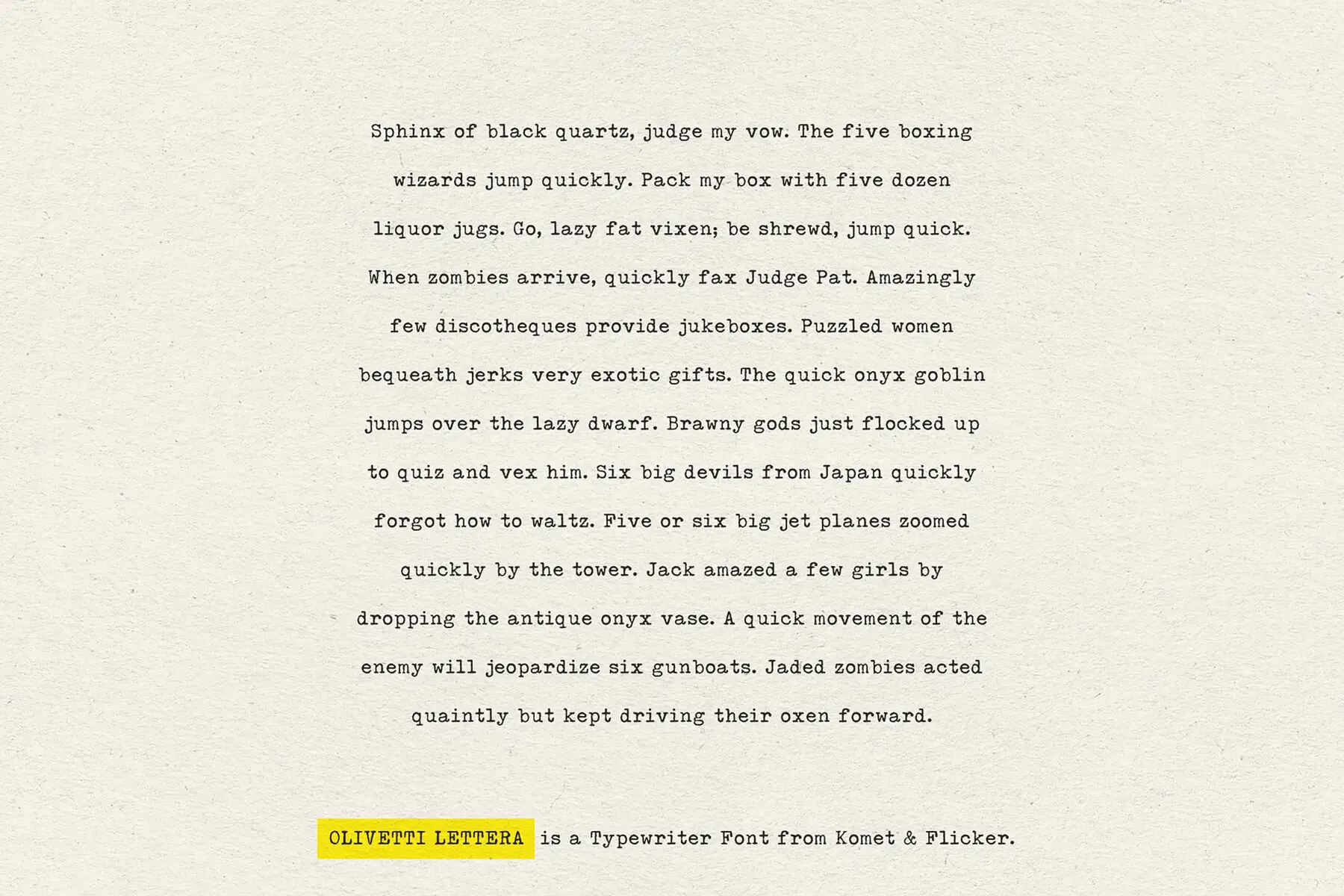 Olivetti Lettera Font - FontPath