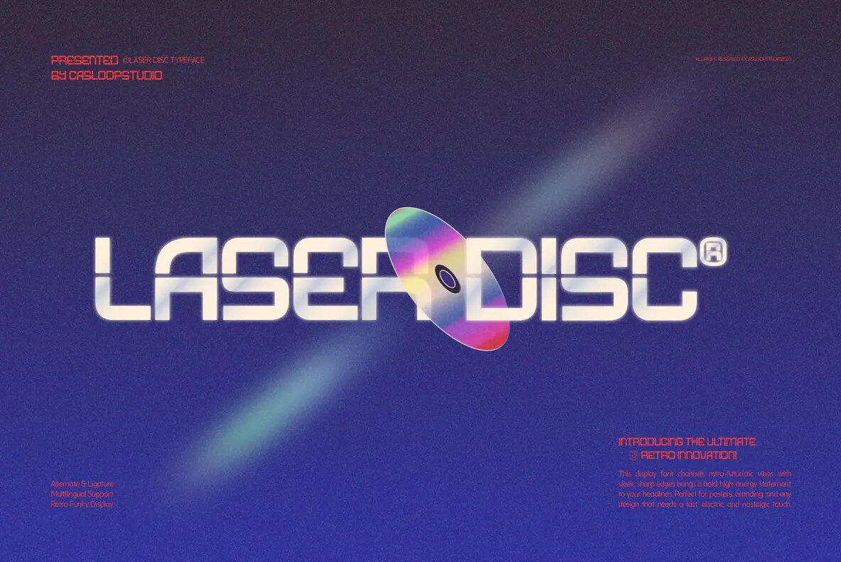 Laser Disc Font - YouWorkForThem
