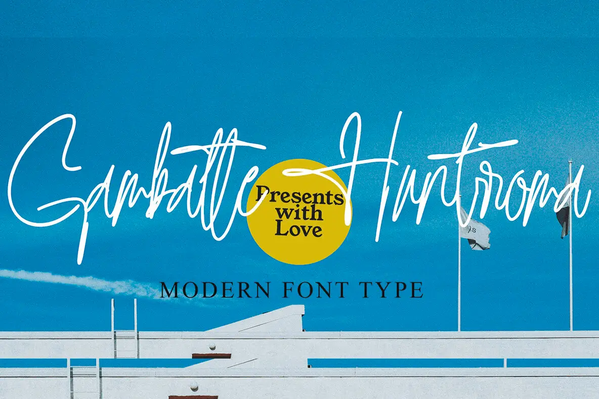 Gambatte Huntrroma Font - YouWorkForThem