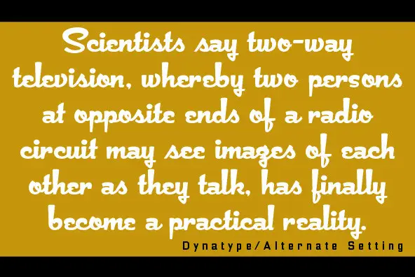 Dynatype Font - YouWorkForThem