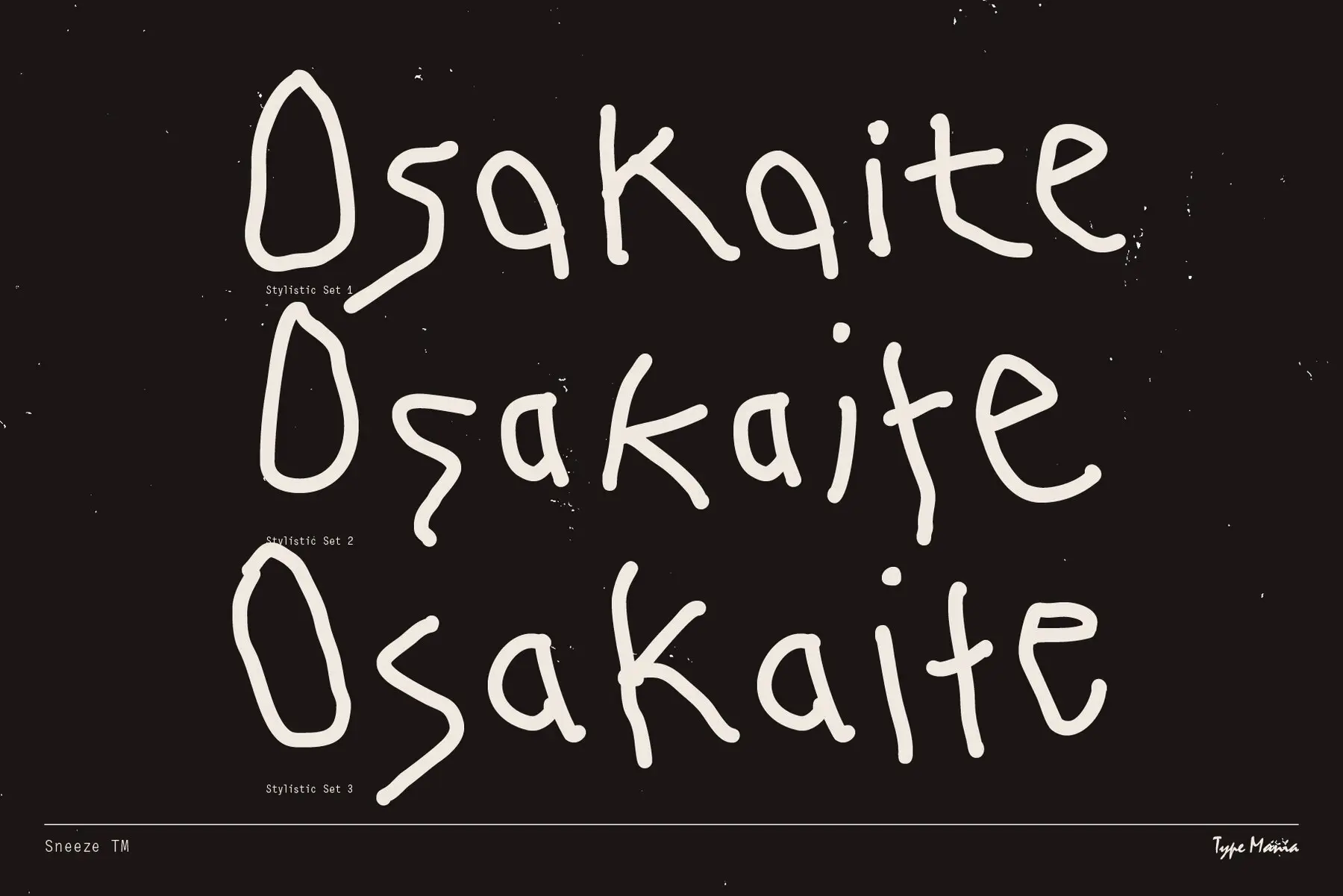Sneeze TM Font - YouWorkForThem