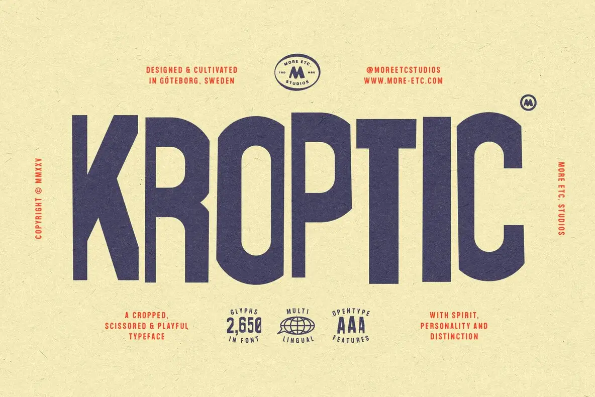 Kroptic Font - YouWorkForThem