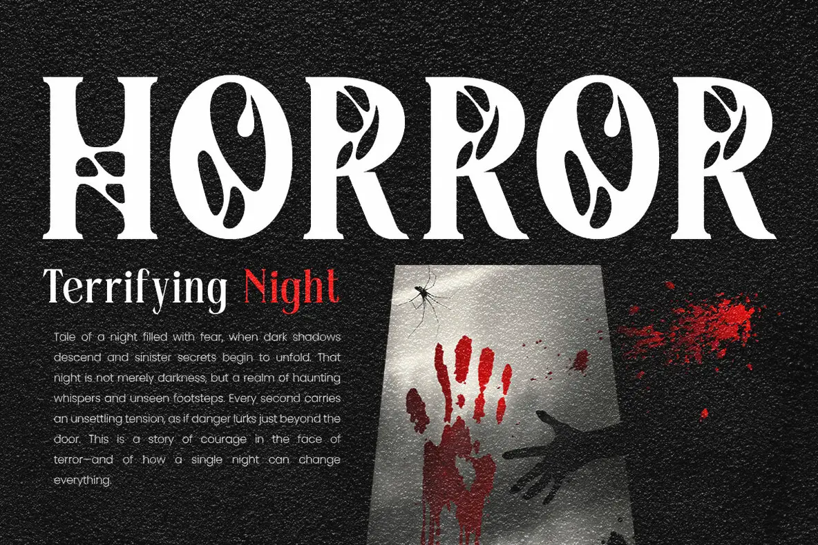 Hollow Thriller Font - YouWorkForThem