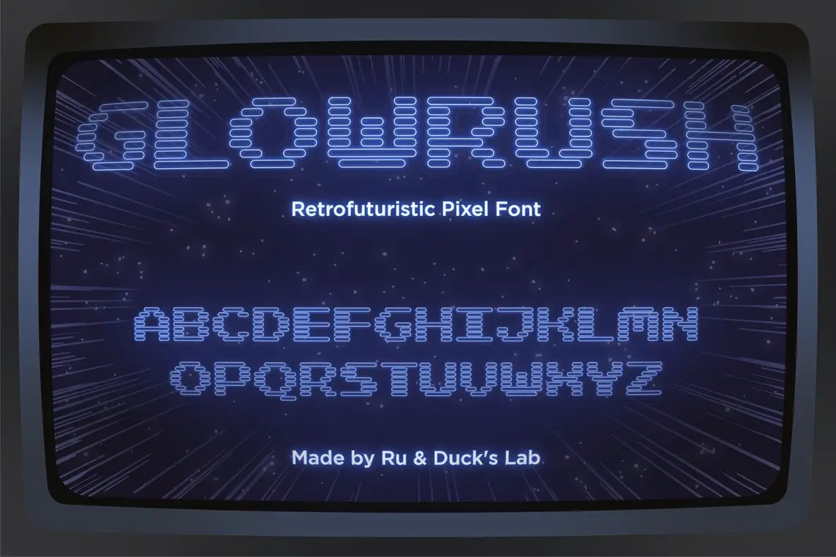 Glow Rush Font - YouWorkForThem