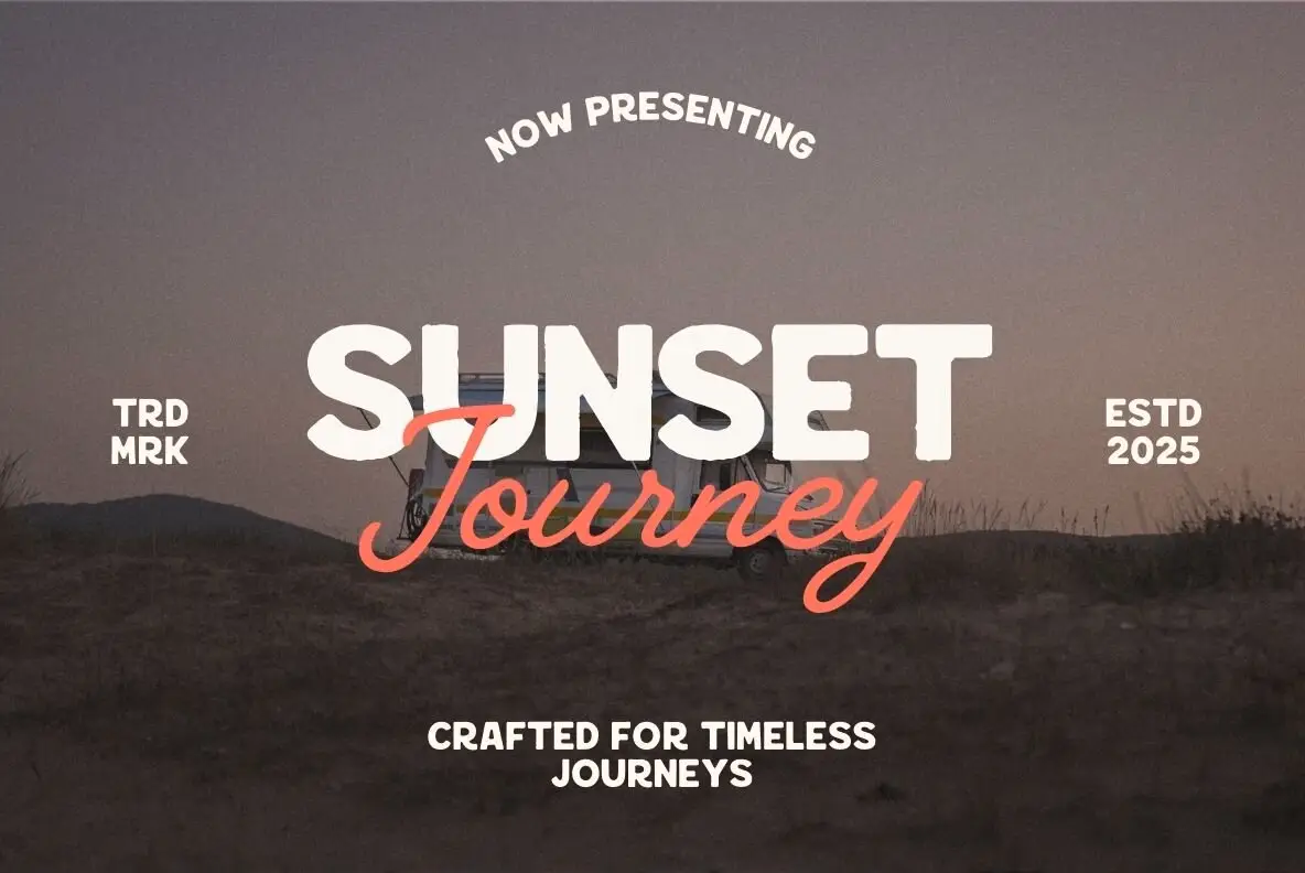 Sunset Journey Font - FontPath