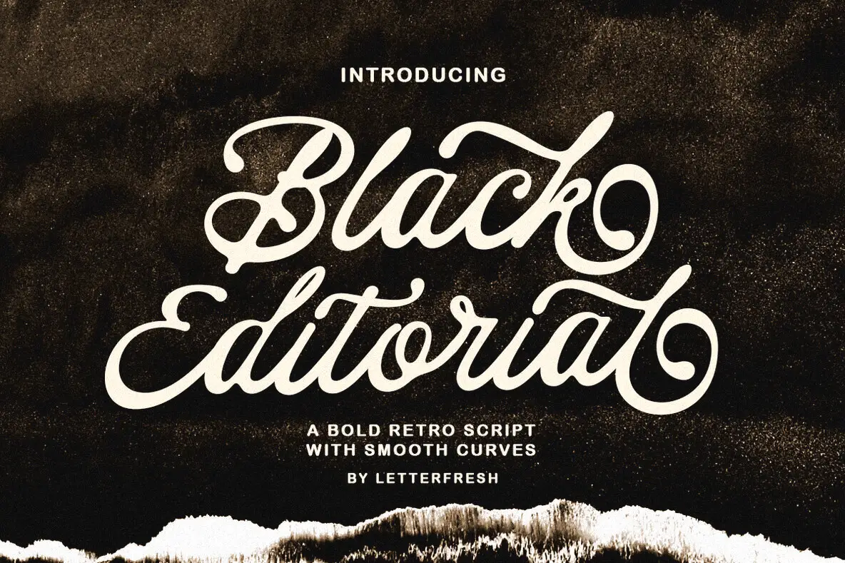 Black Editorial Script Font - YouWorkForThem