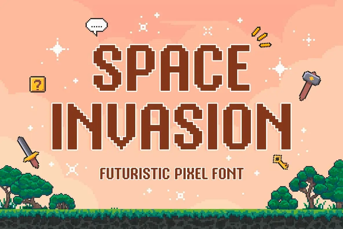 Space Invasion Font - YouWorkForThem