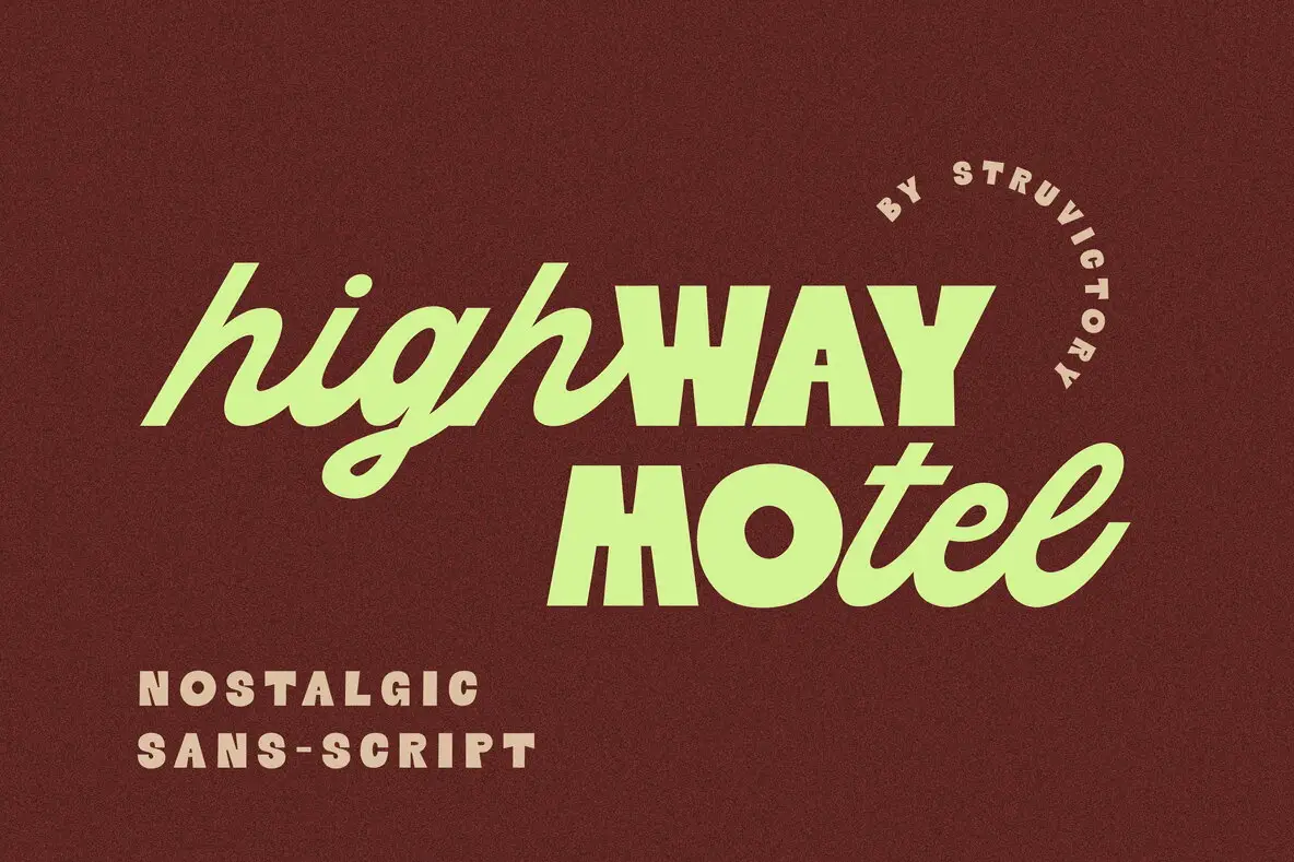 Highway Motel Font - YouWorkForThem