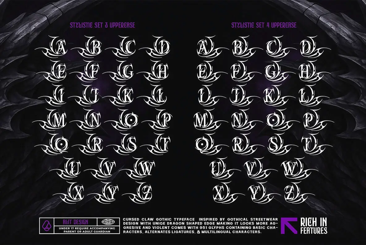 Cursed Claw Font - YouWorkForThem