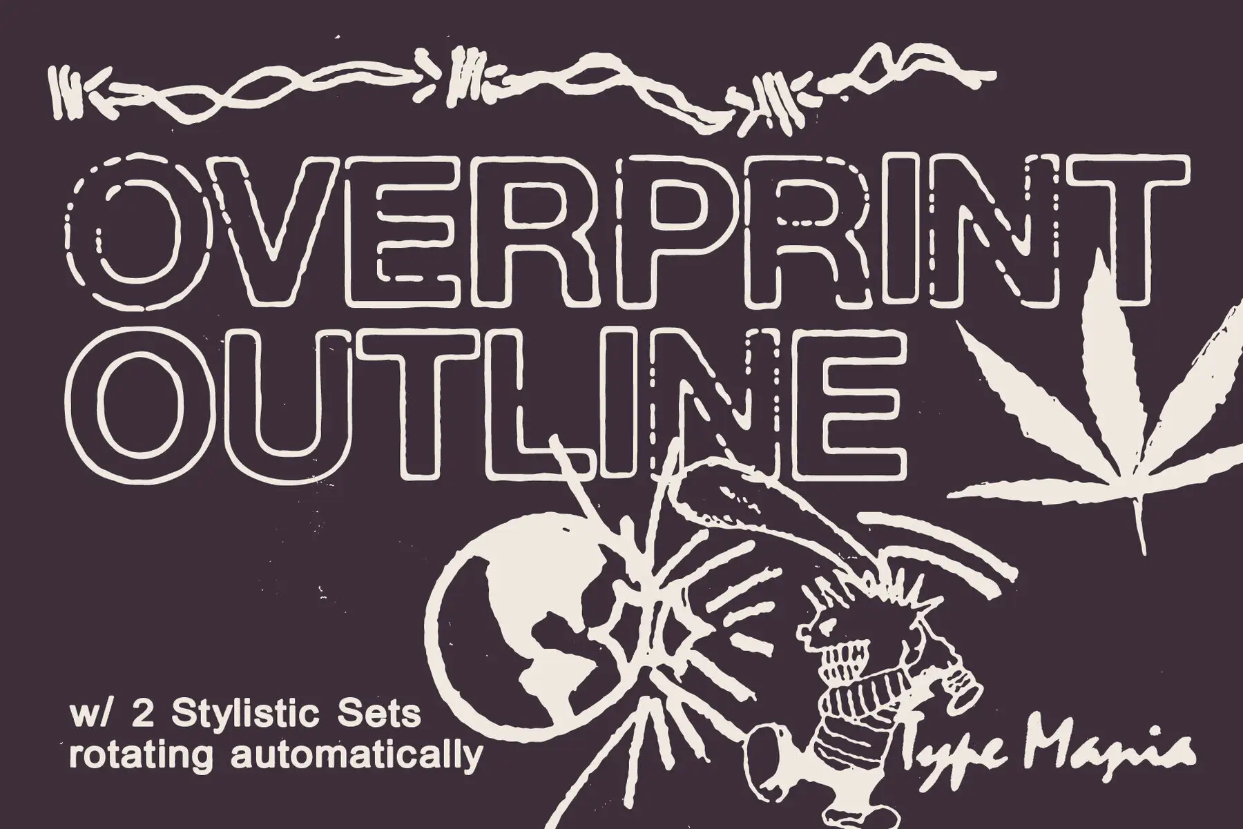 Overprint Outline TM Font - FontPath