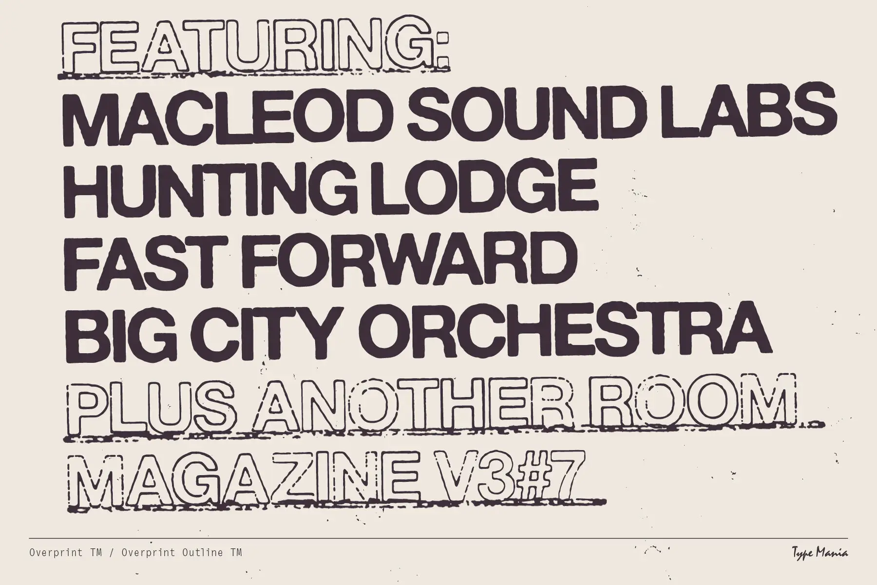 Overprint Outline TM Font - FontPath