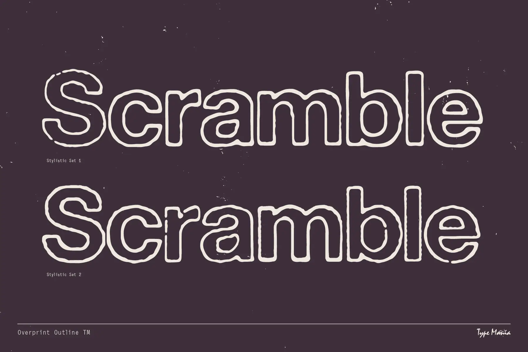 Overprint Outline TM Font - FontPath