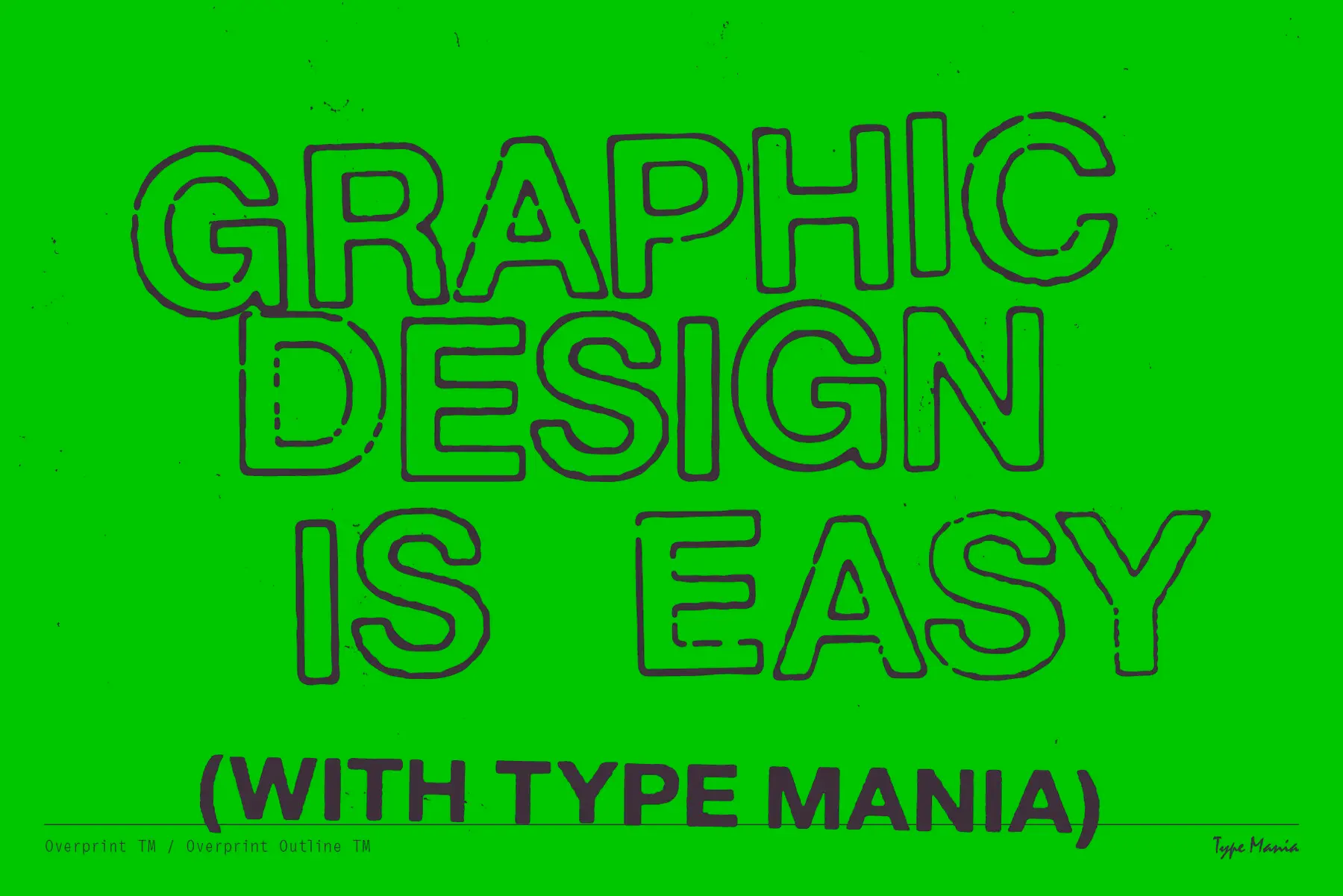 Overprint Outline TM Font - FontPath