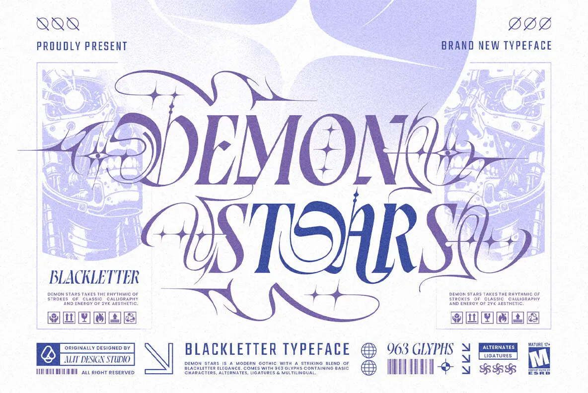 Demon Stars Font - YouWorkForThem