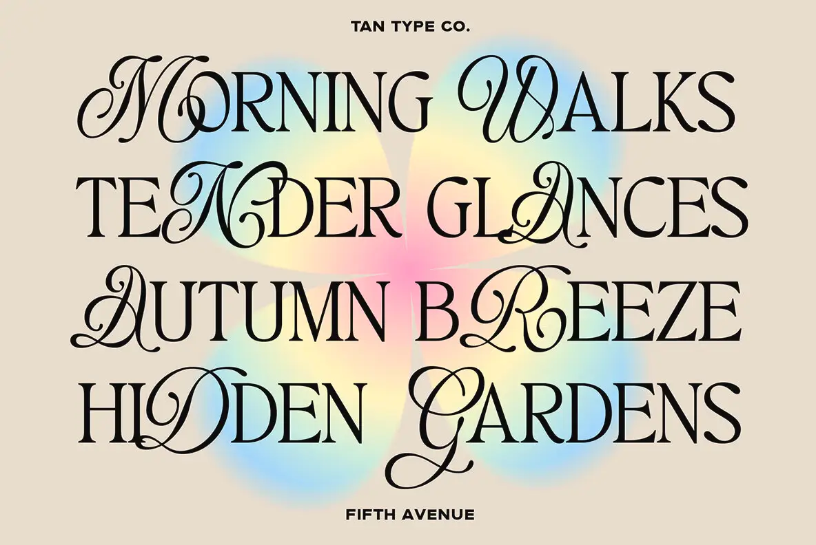 Tan Fifth Avenue Font - FontPath