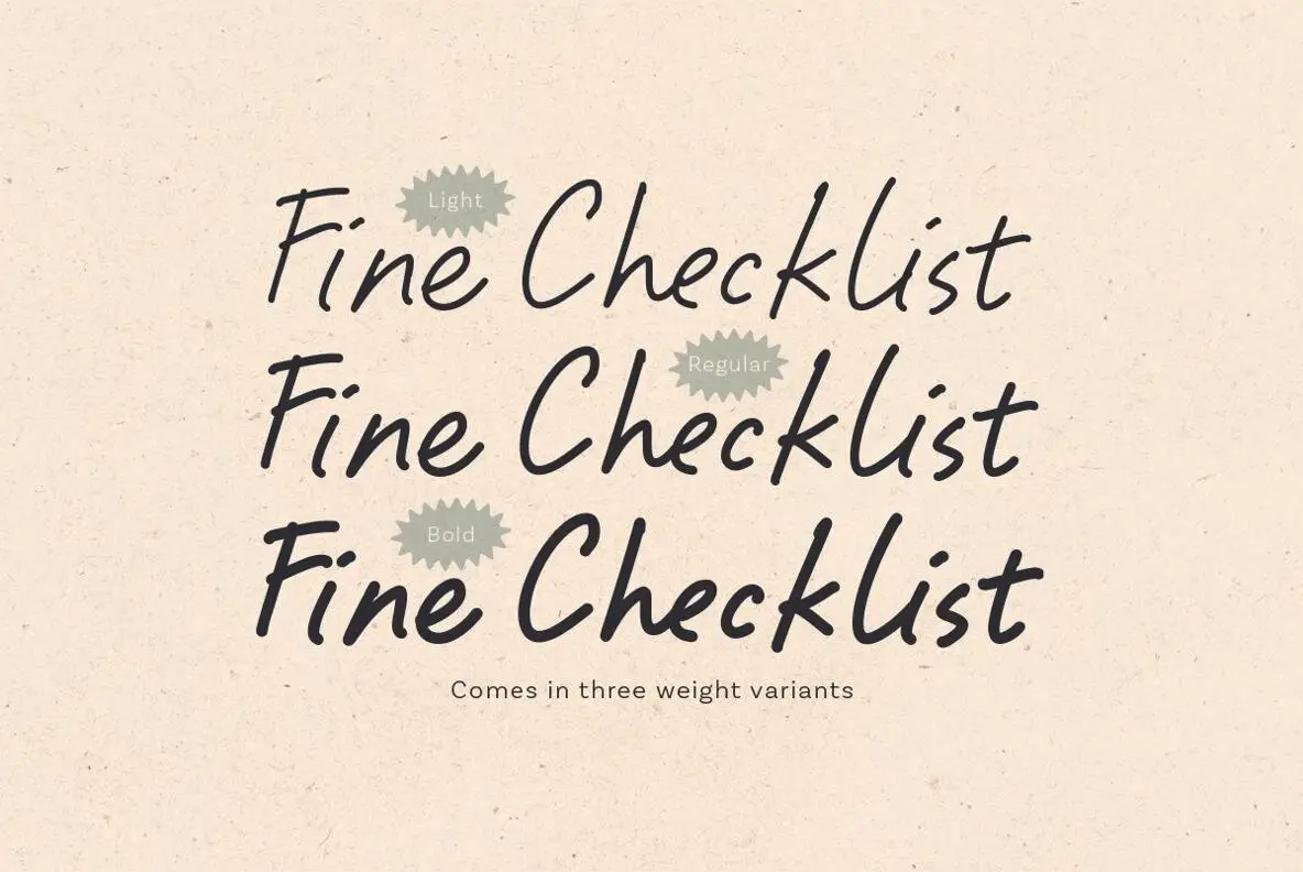 Fine Checklist Font - YouWorkForThem