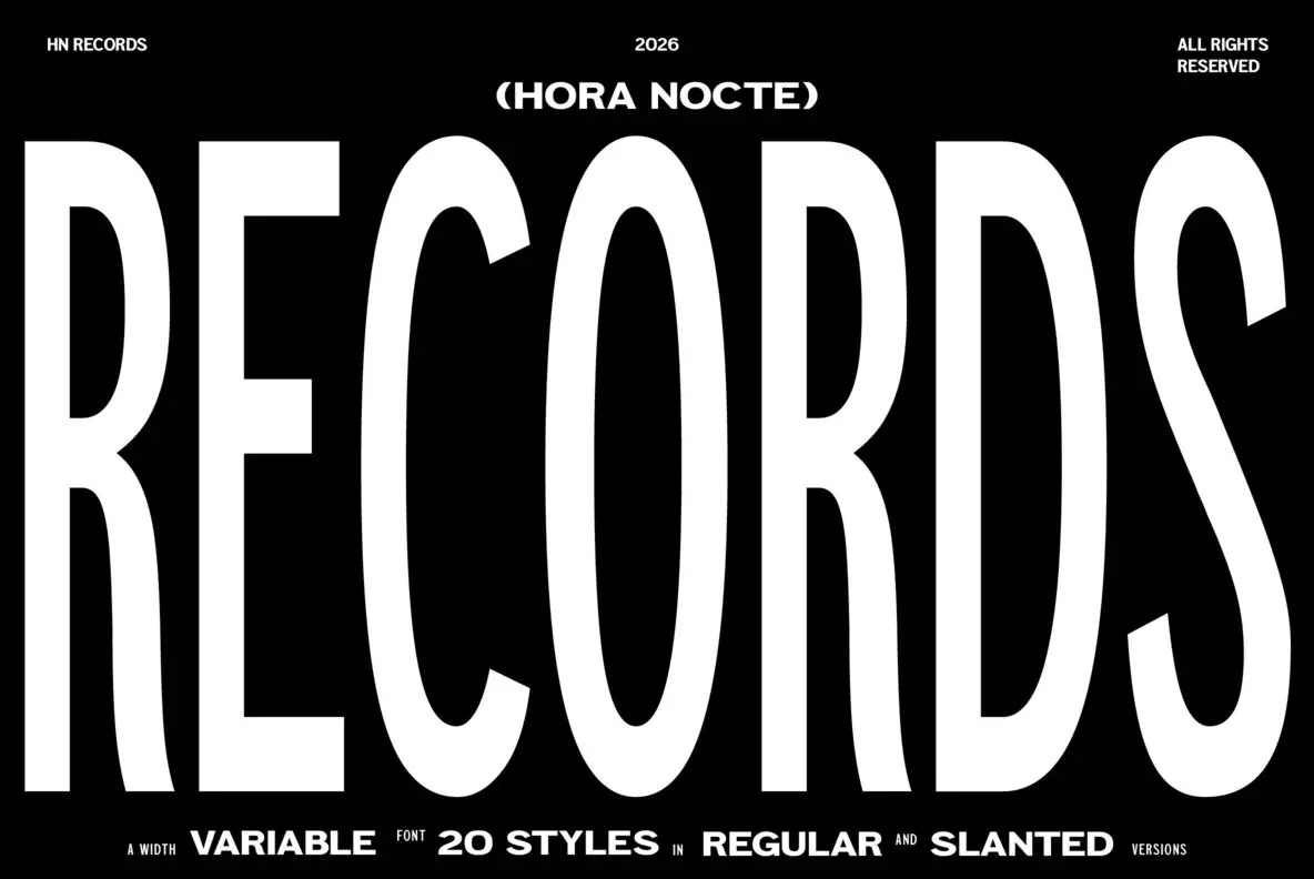 HN Records Font - YouWorkForThem