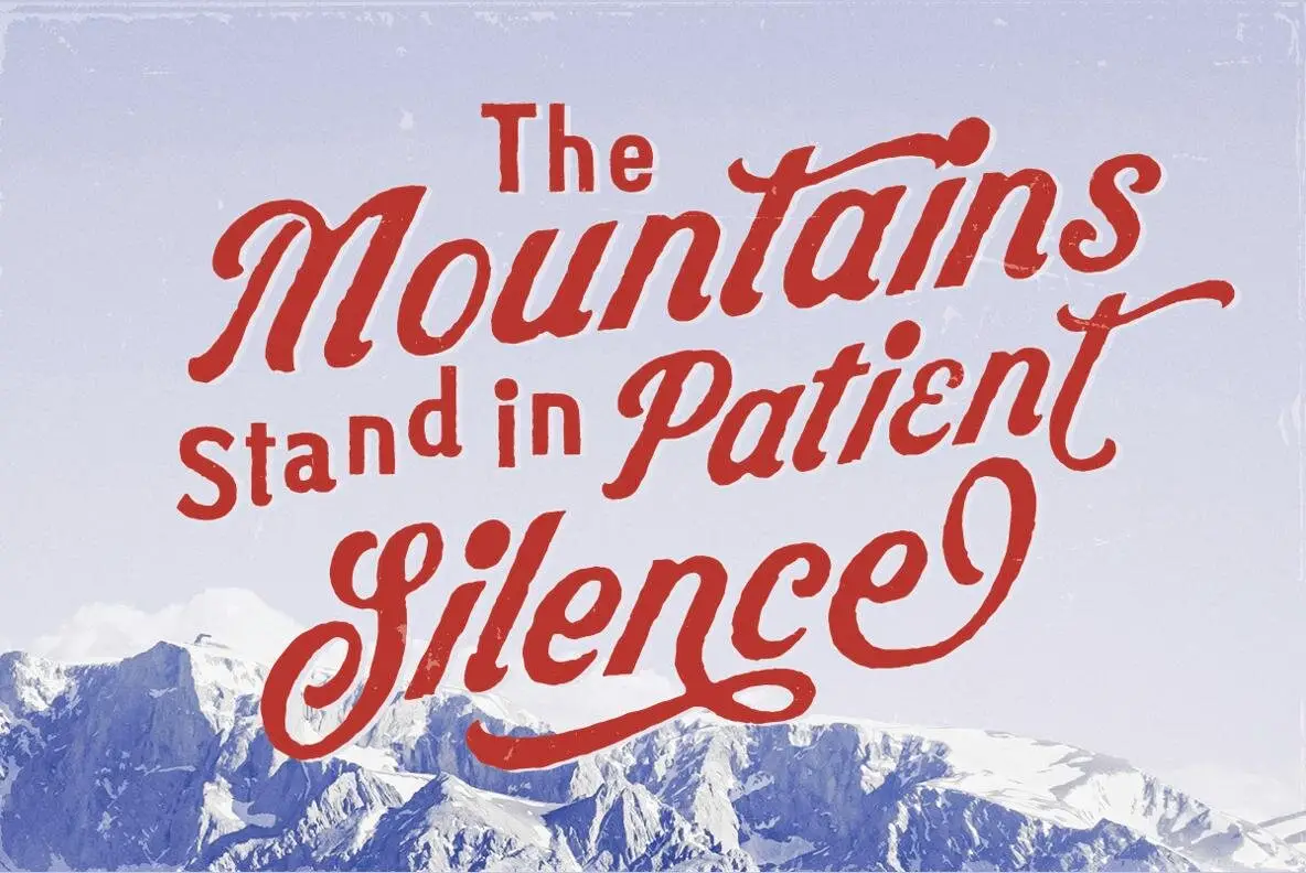 Mountains Range Font Duo Font - FontPath