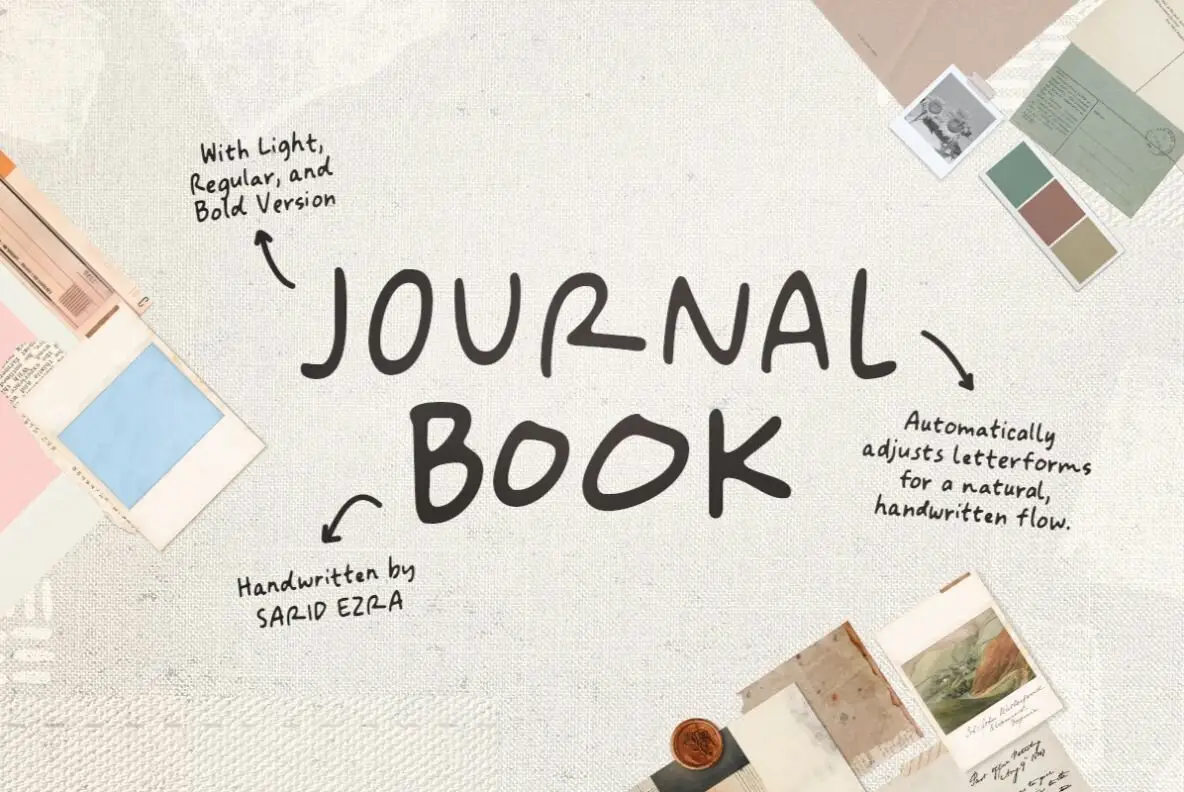 Journal Book Font - FontPath