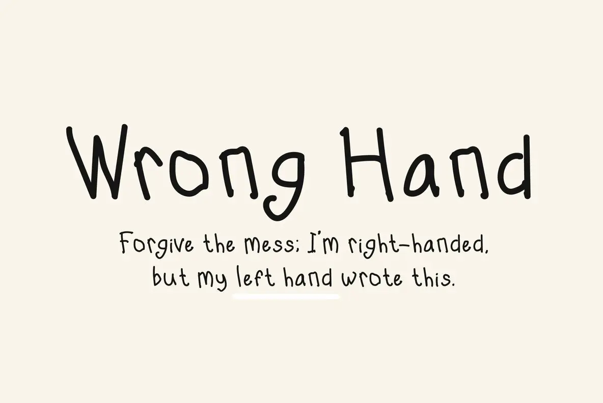 Wrong Hand Font - FontPath