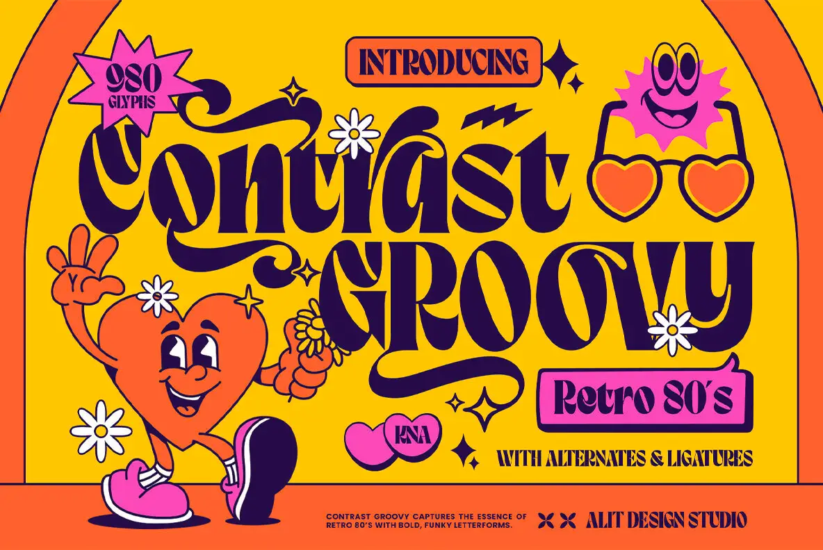 Contrast Groovy Font - YouWorkForThem