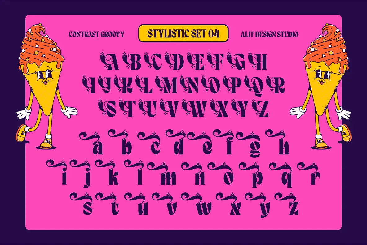 Contrast Groovy Font - YouWorkForThem
