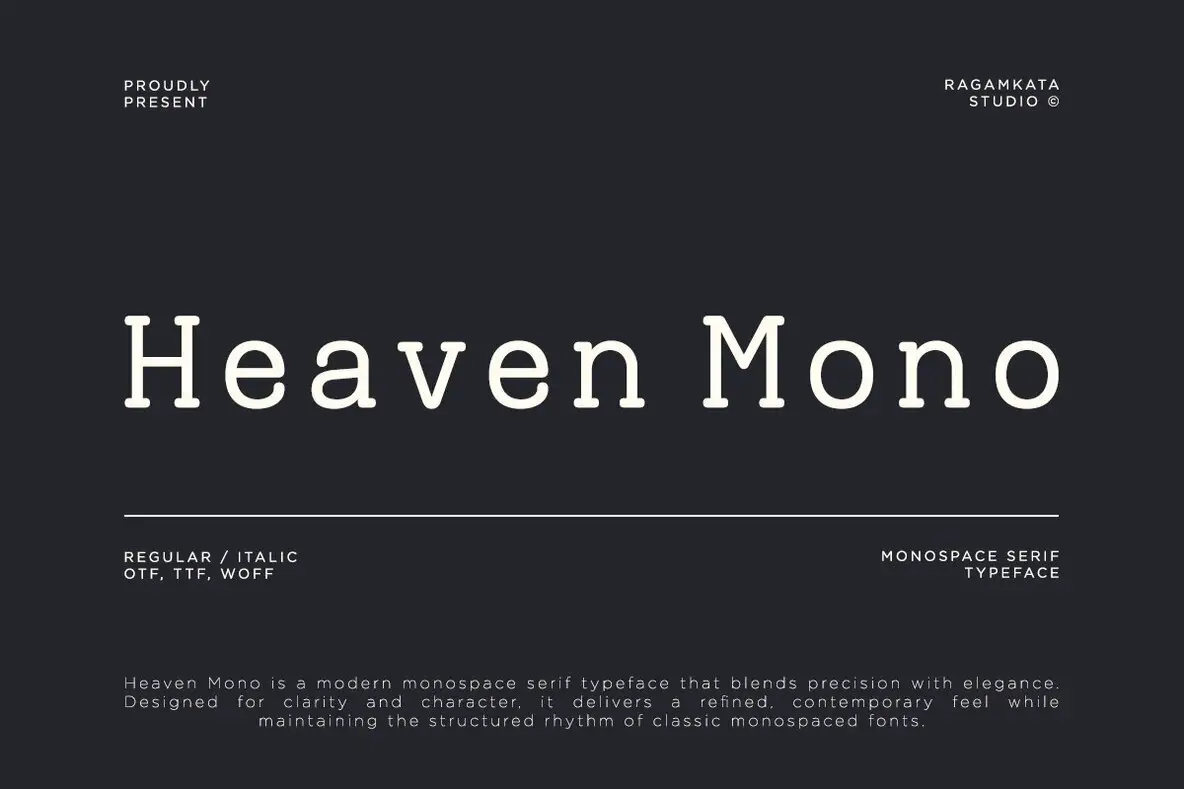 Heaven Mono Font - YouWorkForThem