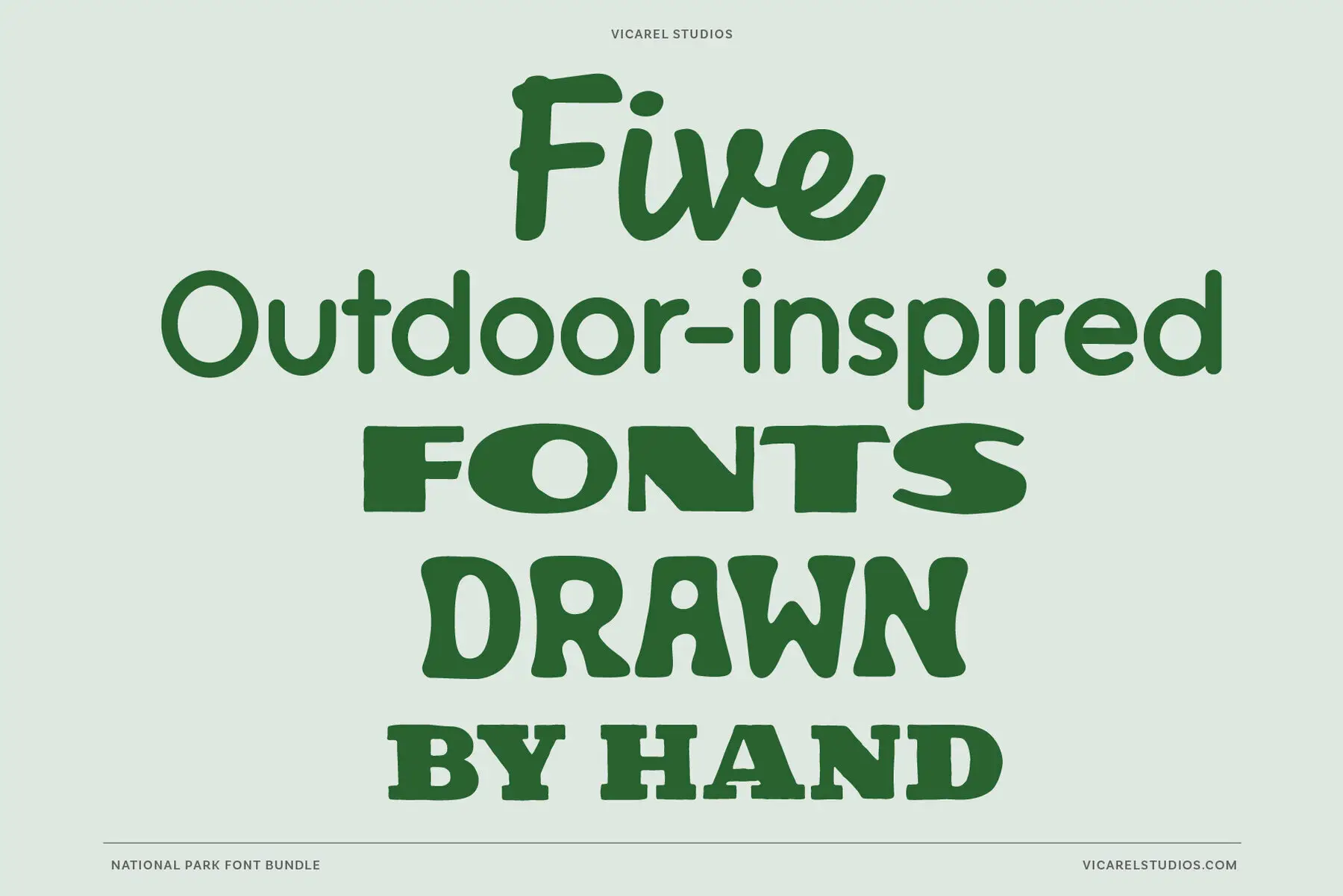 National Park Font Bundle - YouWorkForThem