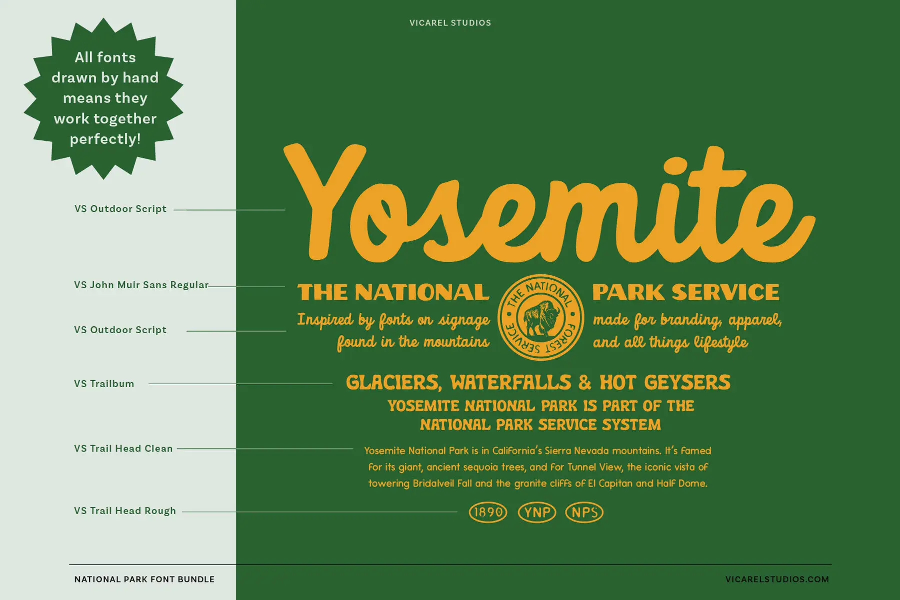National Park Font Bundle - YouWorkForThem
